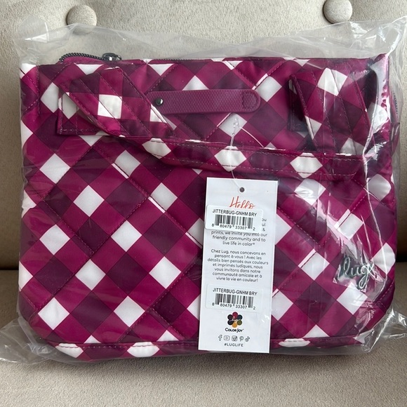 lug | Bags | Nwt Lug Jitterbug Crossbody Bag In Gingham Berry | Poshmark